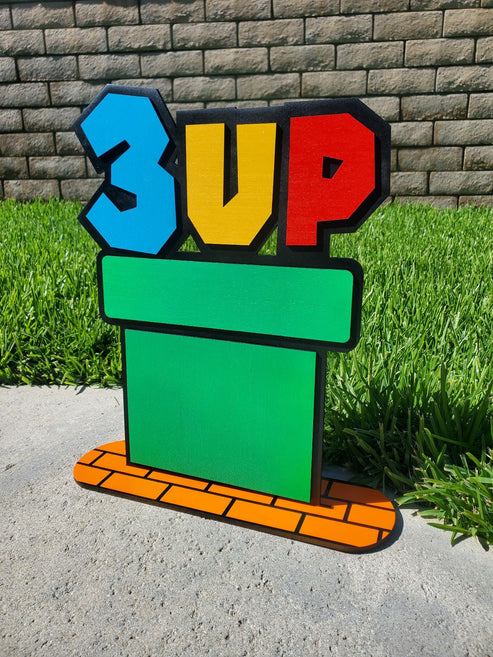 Personalized level up Mario-inspired, Kids birthday decoration – Crafty ...