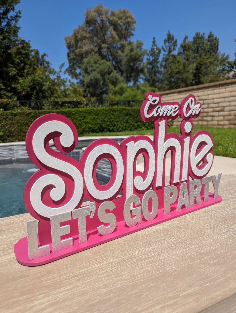 Personalized Pink Doll inspired sign – Crafty Wootie