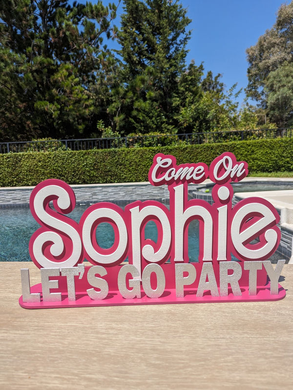 Personalized Pink Doll inspired sign – Crafty Wootie