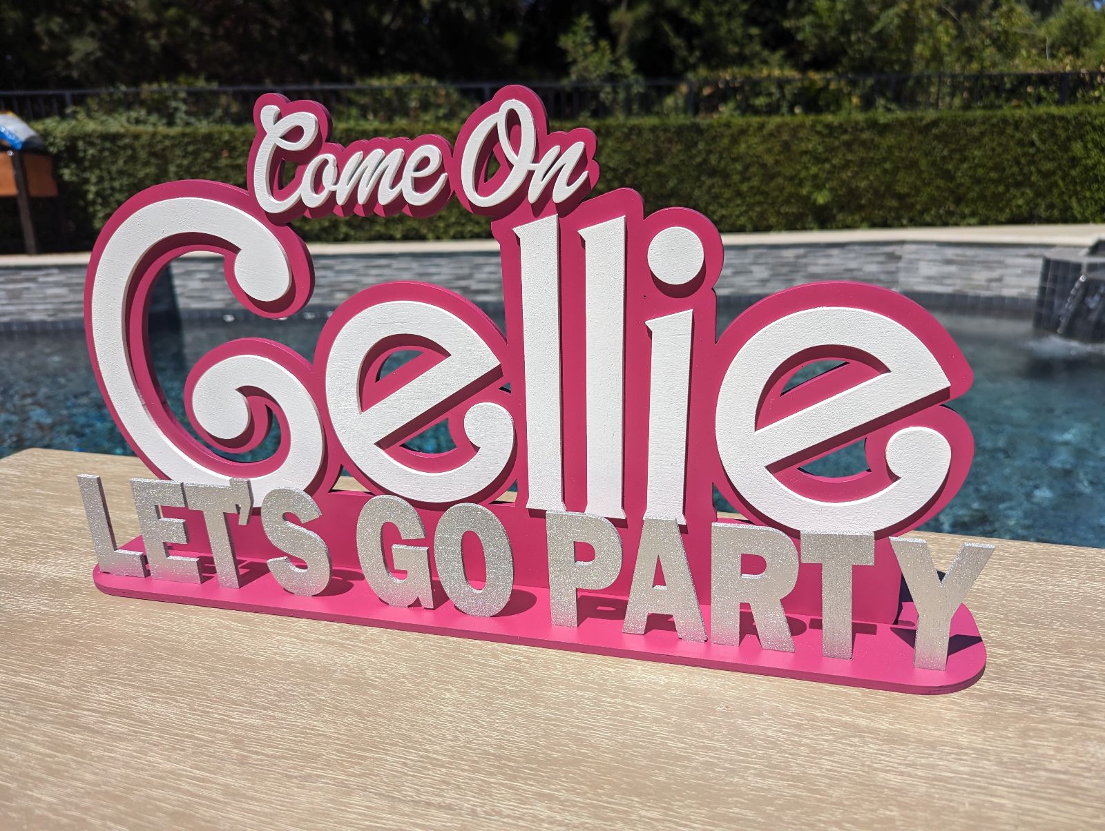 Personalized Pink Doll inspired sign – Crafty Wootie