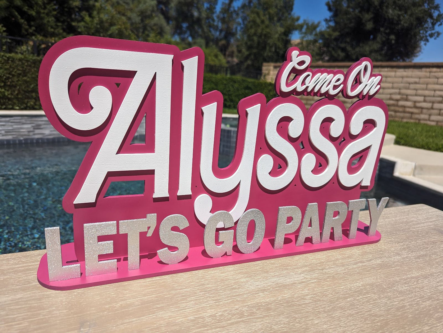 Personalized Pink Doll inspired sign – Crafty Wootie